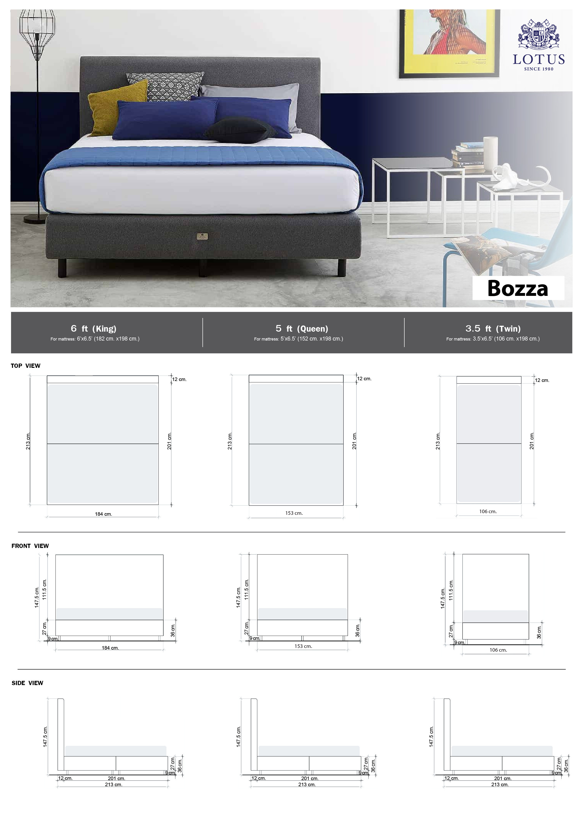 Lotus Bed Frame: Bozza | Lotus Mattress